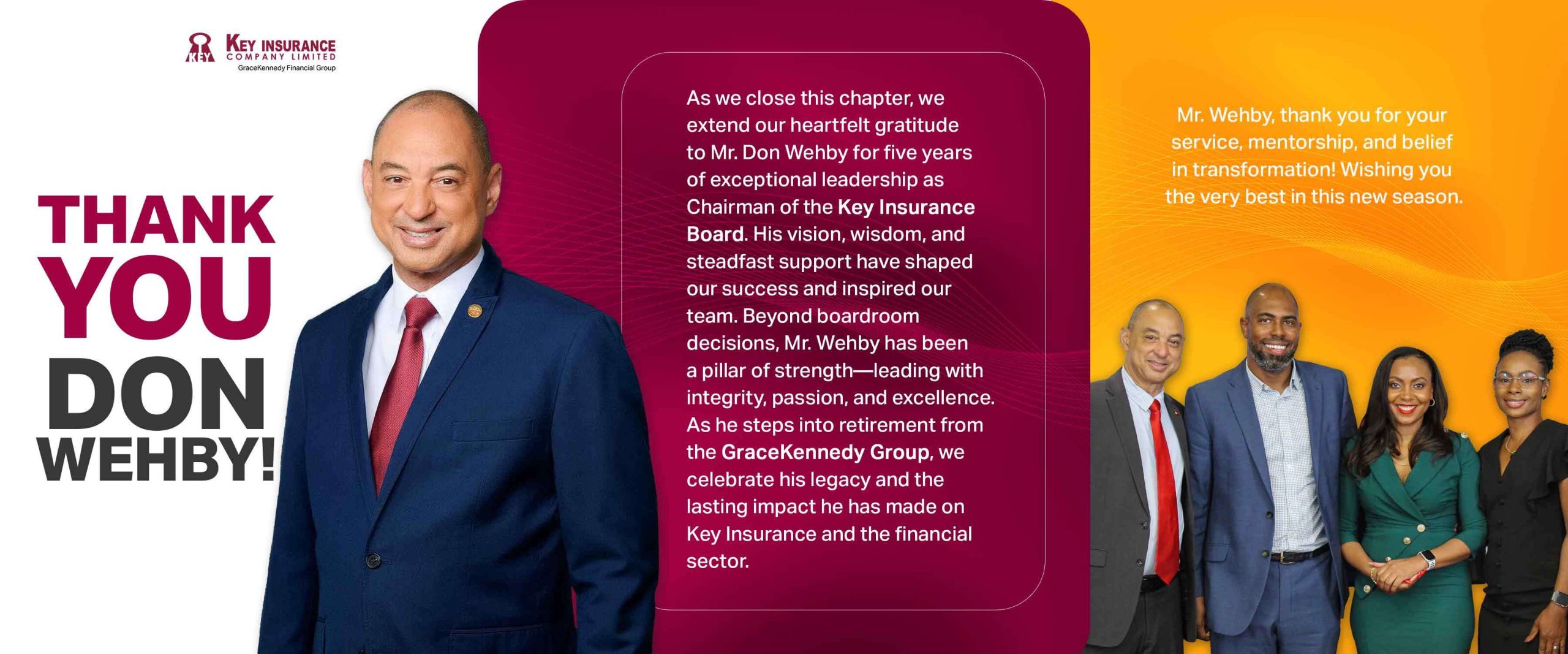 Key Insurance Company Limited (KEY) Salutes Don Wehby | Jamaica Stock ...