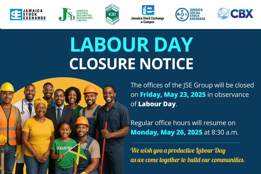 Labour Day Closure Notice | Jamaica Stock Exchange